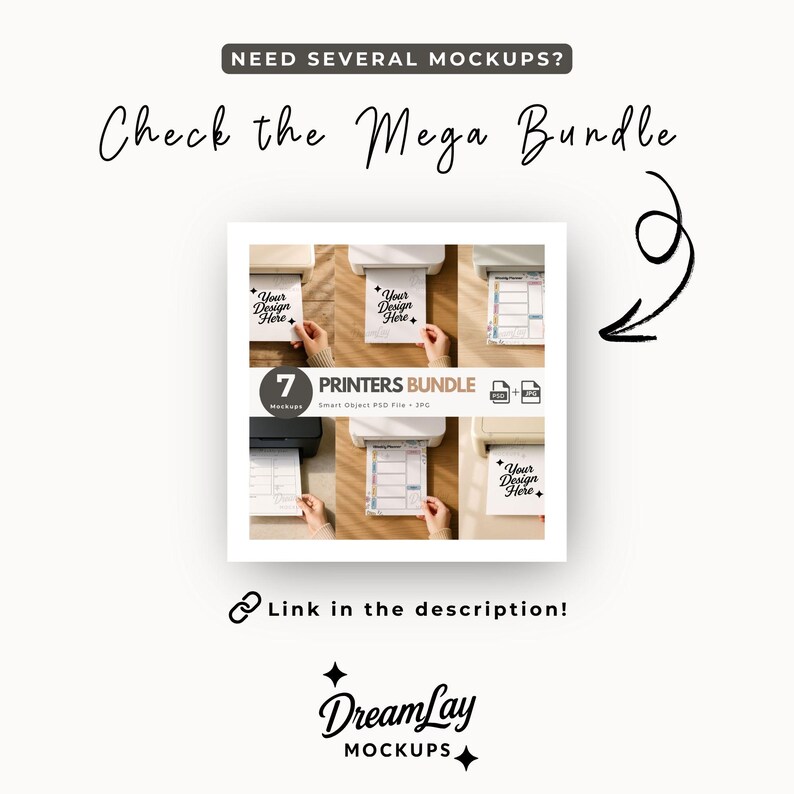 Home Printer Mockup – A4 8.5x11” Paper, PSD & JPG - Etsy