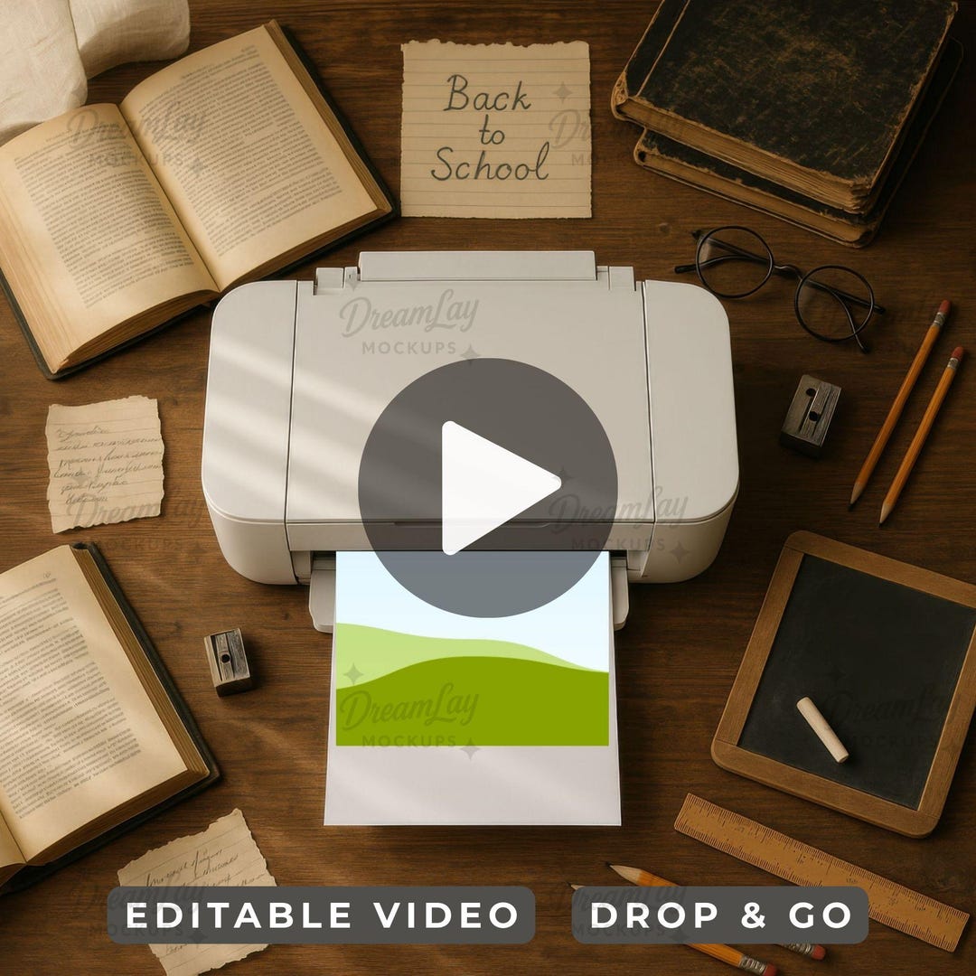 Back to School Video Mockup: Editable Canva Template (digital Download ...