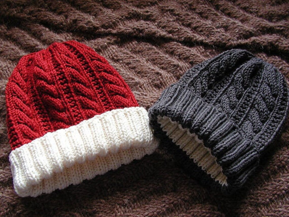 Gingerbread Hat Pattern (pdf) Cabled Hat Pattern - Etsy