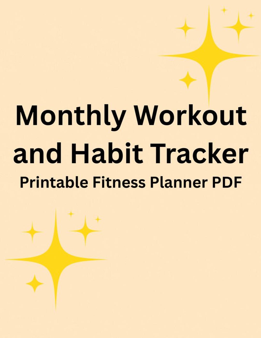 Monthly Workout & Habit Tracker | Printable Fitness Planner PDF - Etsy