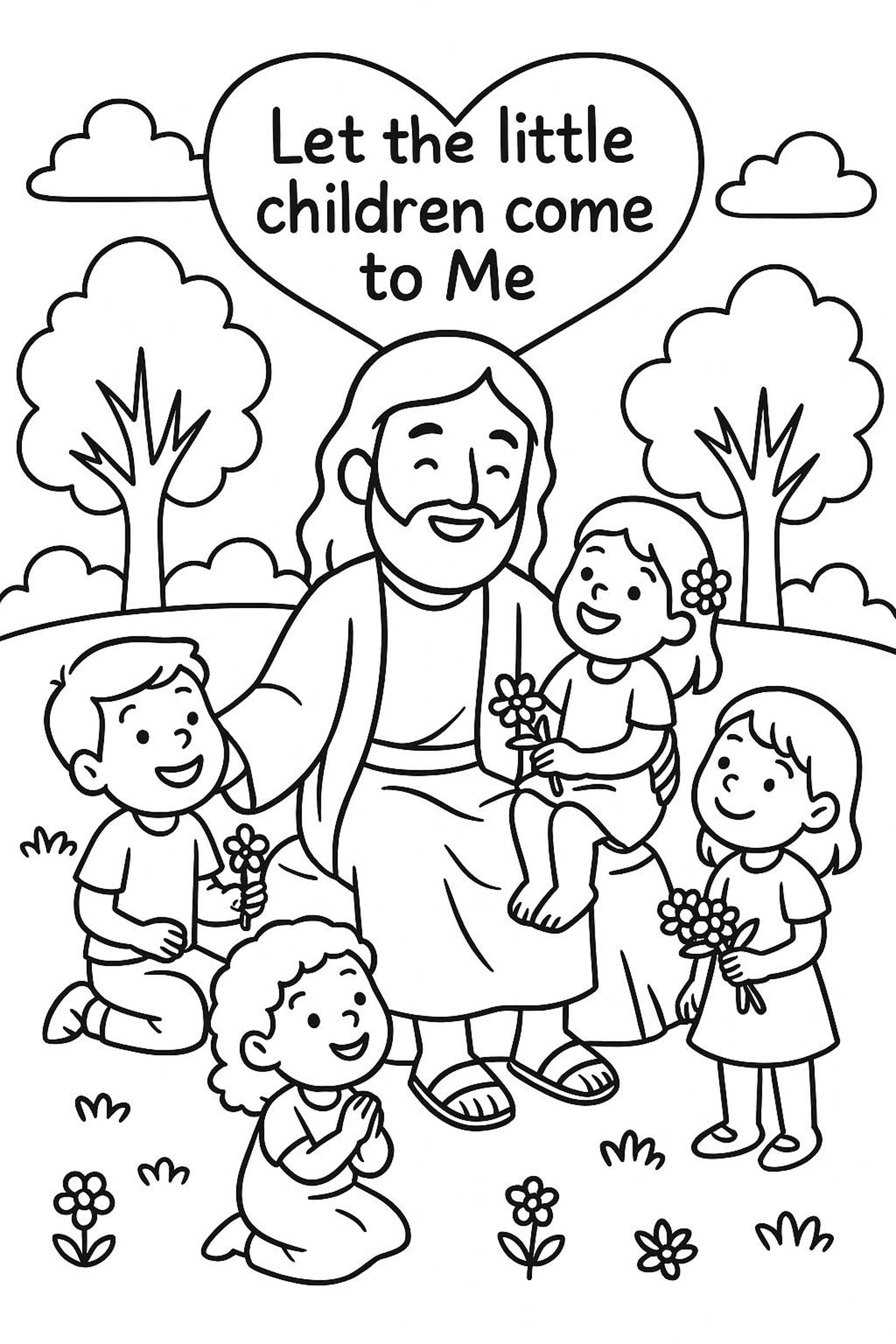 Bible Coloring Pages for Kids | Christian Printable Coloring Sheets ...