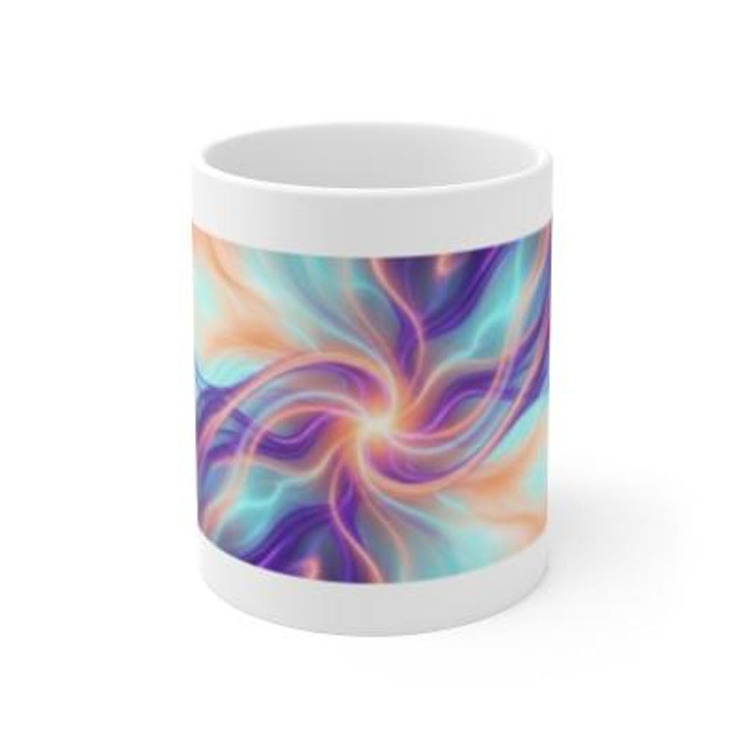 Psychedelic Mug Abstract Flow State – Trippy Fluid Movement Coffee Cup ...