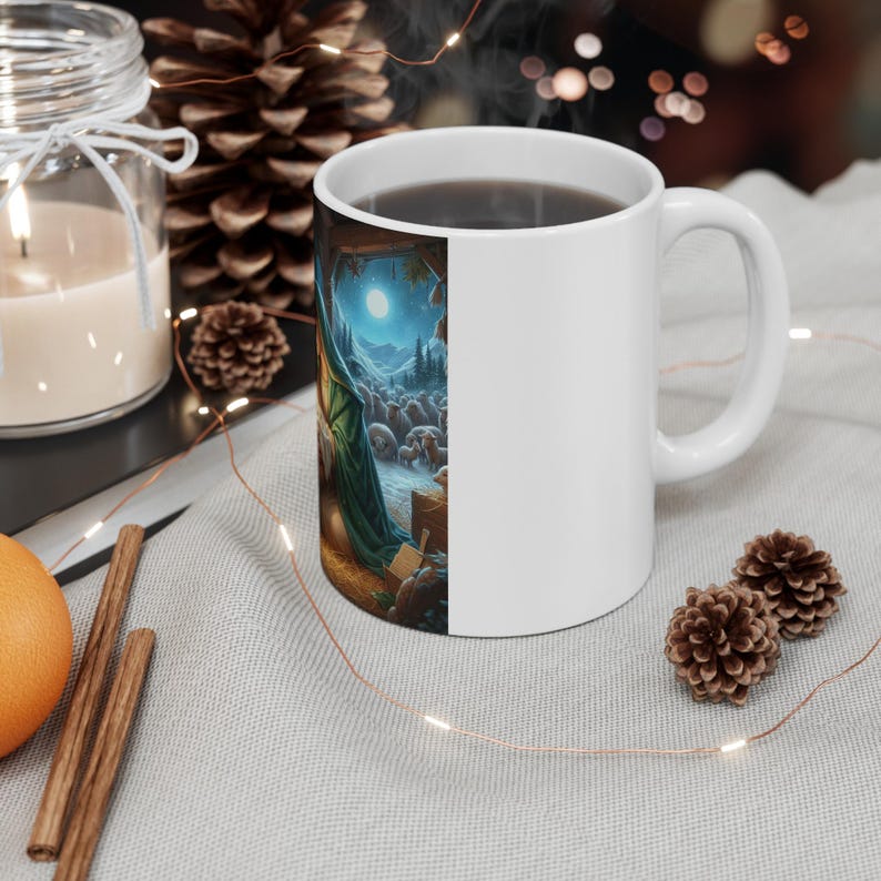 Holy Family Nativity Scene Mug | Christmas Religious Coffee Cup - Etsy