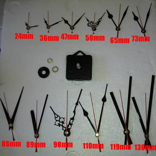 Quartz Sweep Clock Movement With Coloured Hands Craft Diy - Etsy