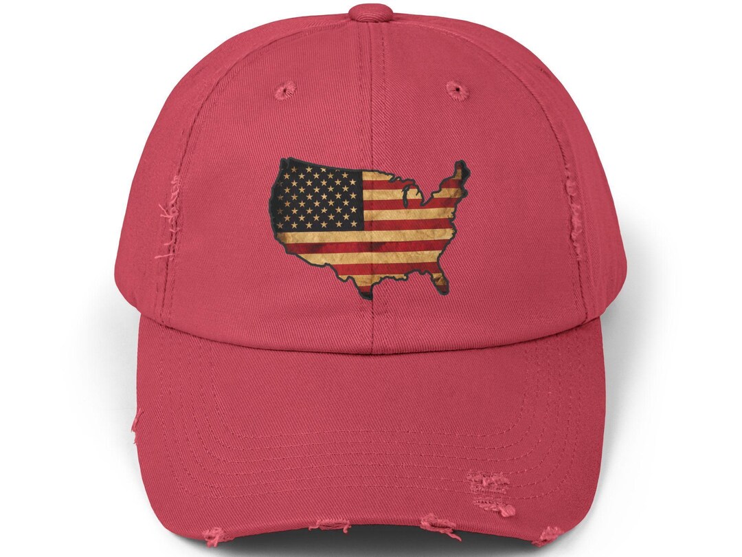 Distressed American Eagle Cap, Vintage USA Hat, Patriotic Dad Hat, US ...