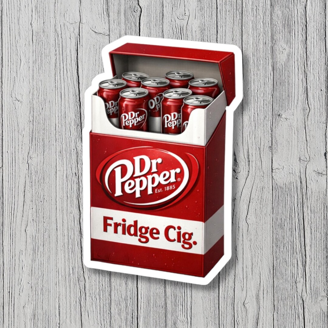 Dr Pepper Cigarette Box Stickers | Retro Soda Pack Sticker - Etsy