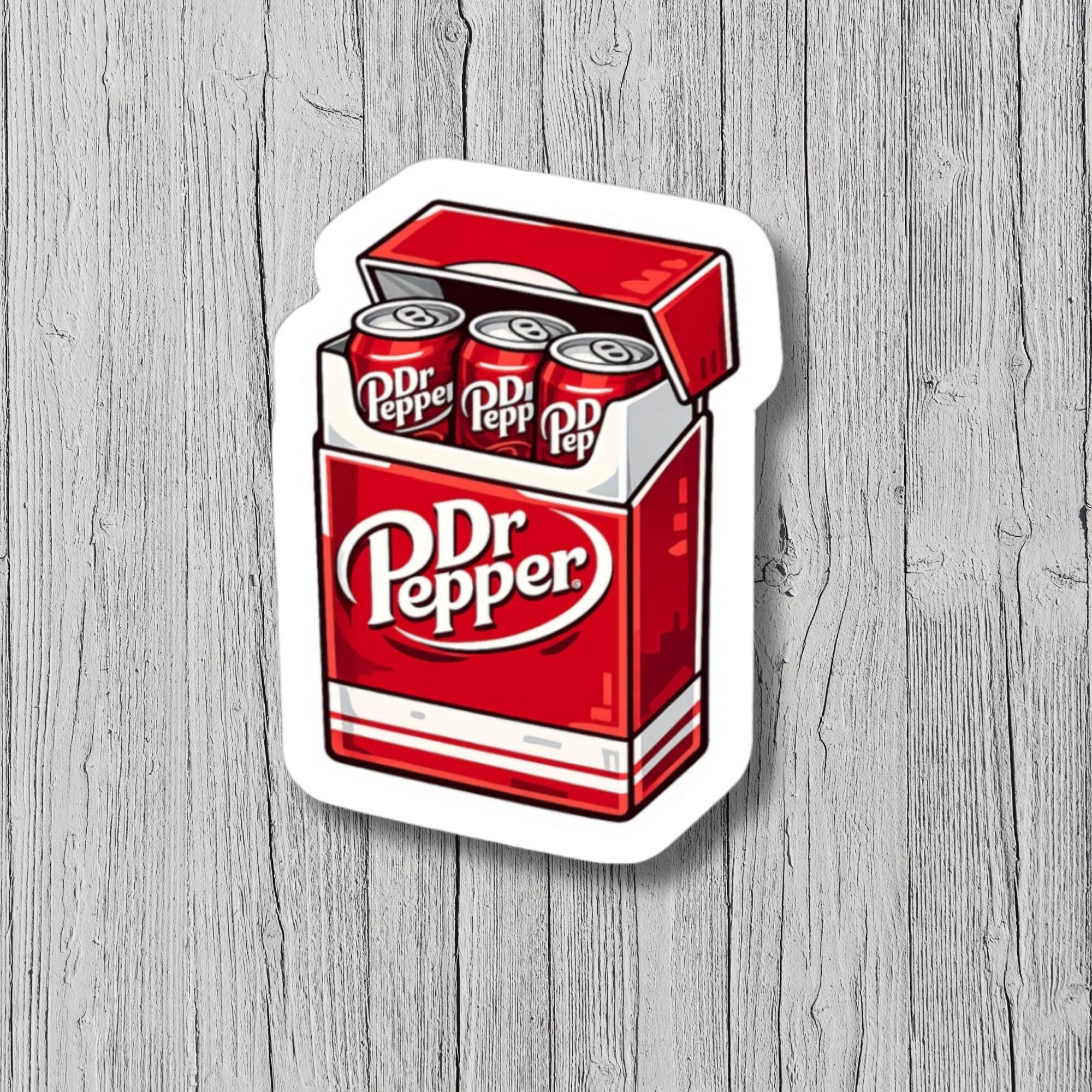 Dr Pepper Soda Pack Sticker | Kiss-cut Vinyl Sticker - Etsy