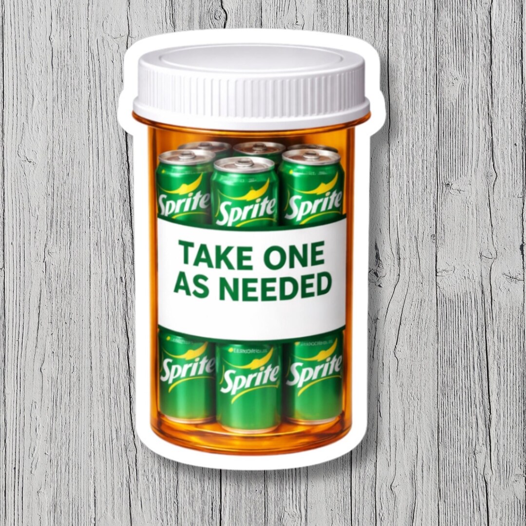 Sprite Can Pill Bottle Sticker | Kiss-cut Stickers | 'take One as ...