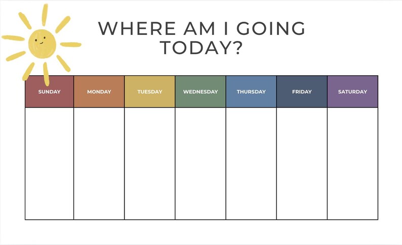Toddler Visual Schedule Printable | Daily Routine Chart for Kids ...
