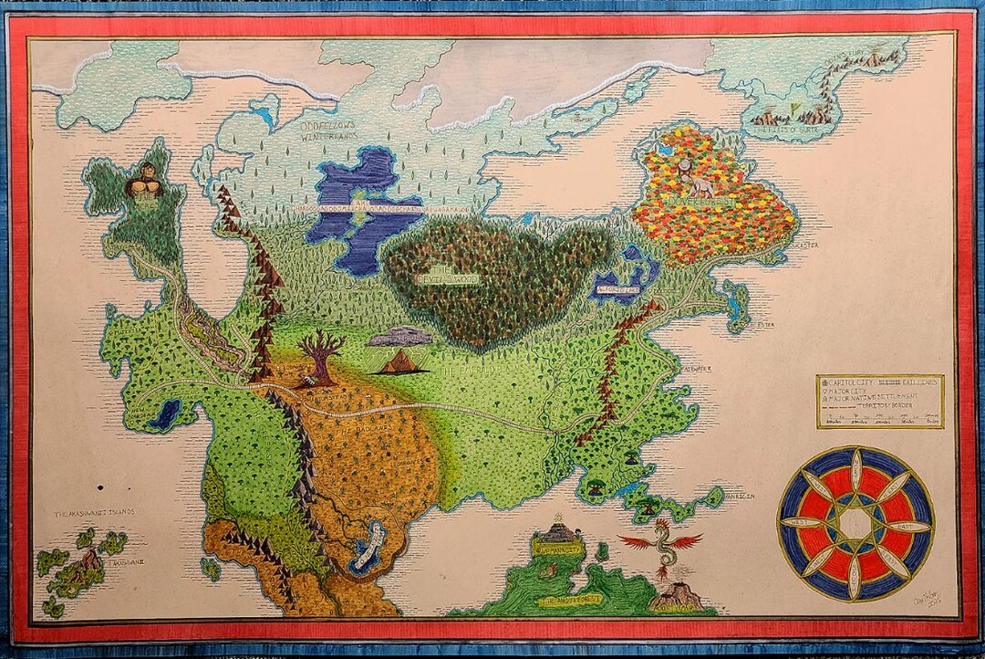 Custom Fantasy Map Art: RPG, Gifts, Home Decor - Etsy
