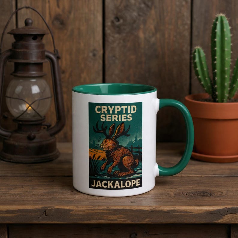 Jackalope Coffee Mug | Cryptid Series Collectible Drinkware - Etsy