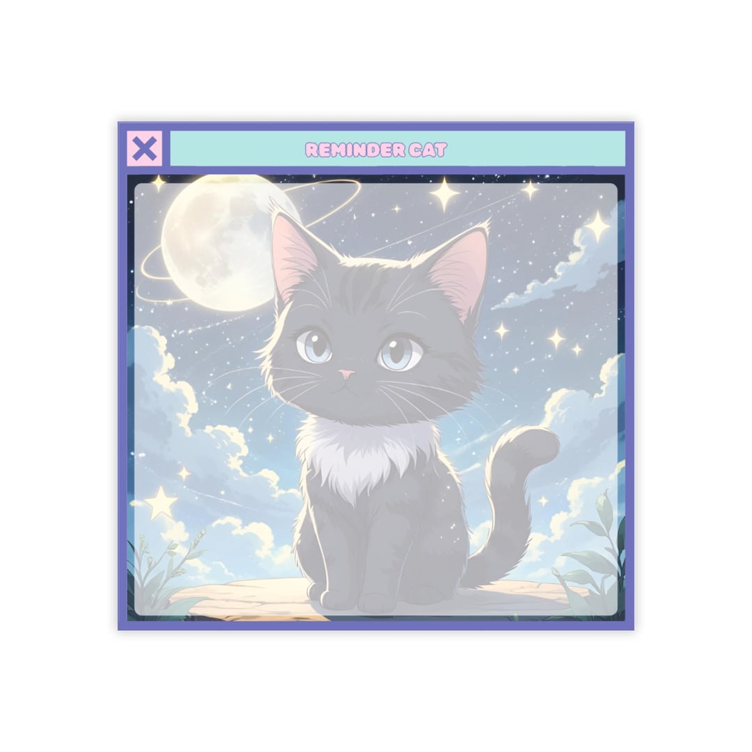 Black Cat Post-it Pad: Moonlit Kitten Stationery - Etsy