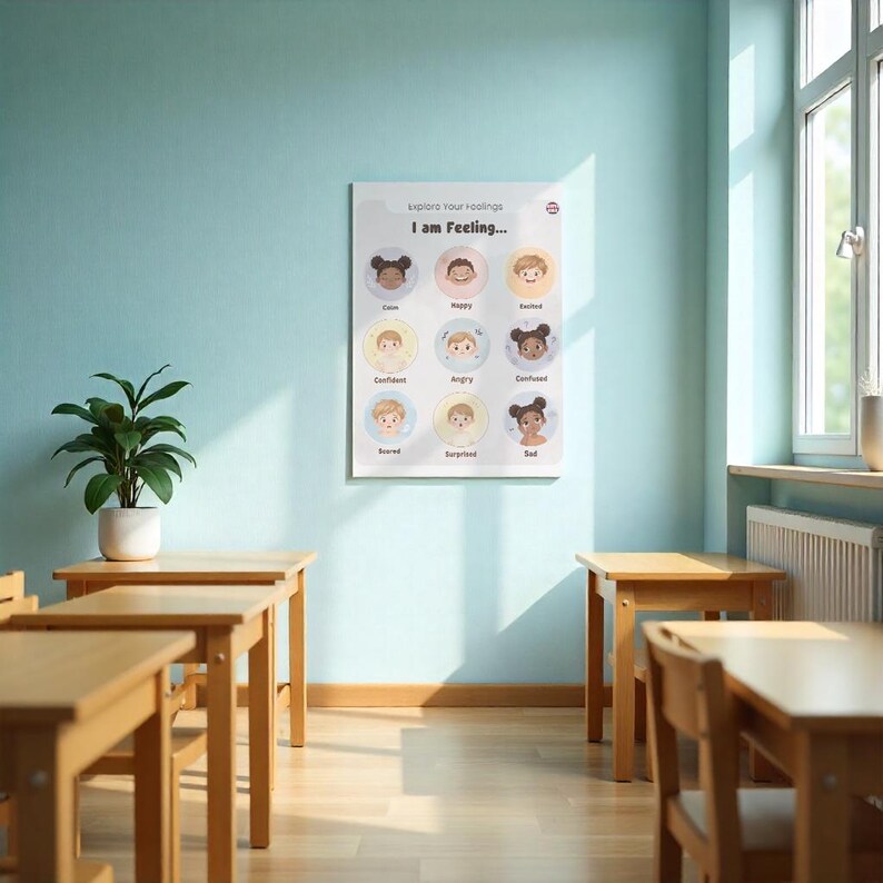 Kids Feelings Chart | Emotions Check-in Poster (digital Download) - Etsy