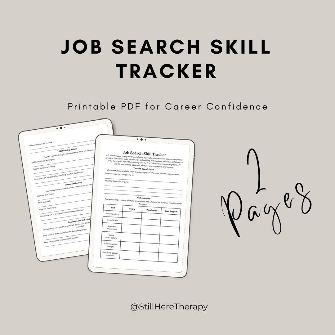 Job Search Skills Worksheet | Interview Reflection and Skill Building ...