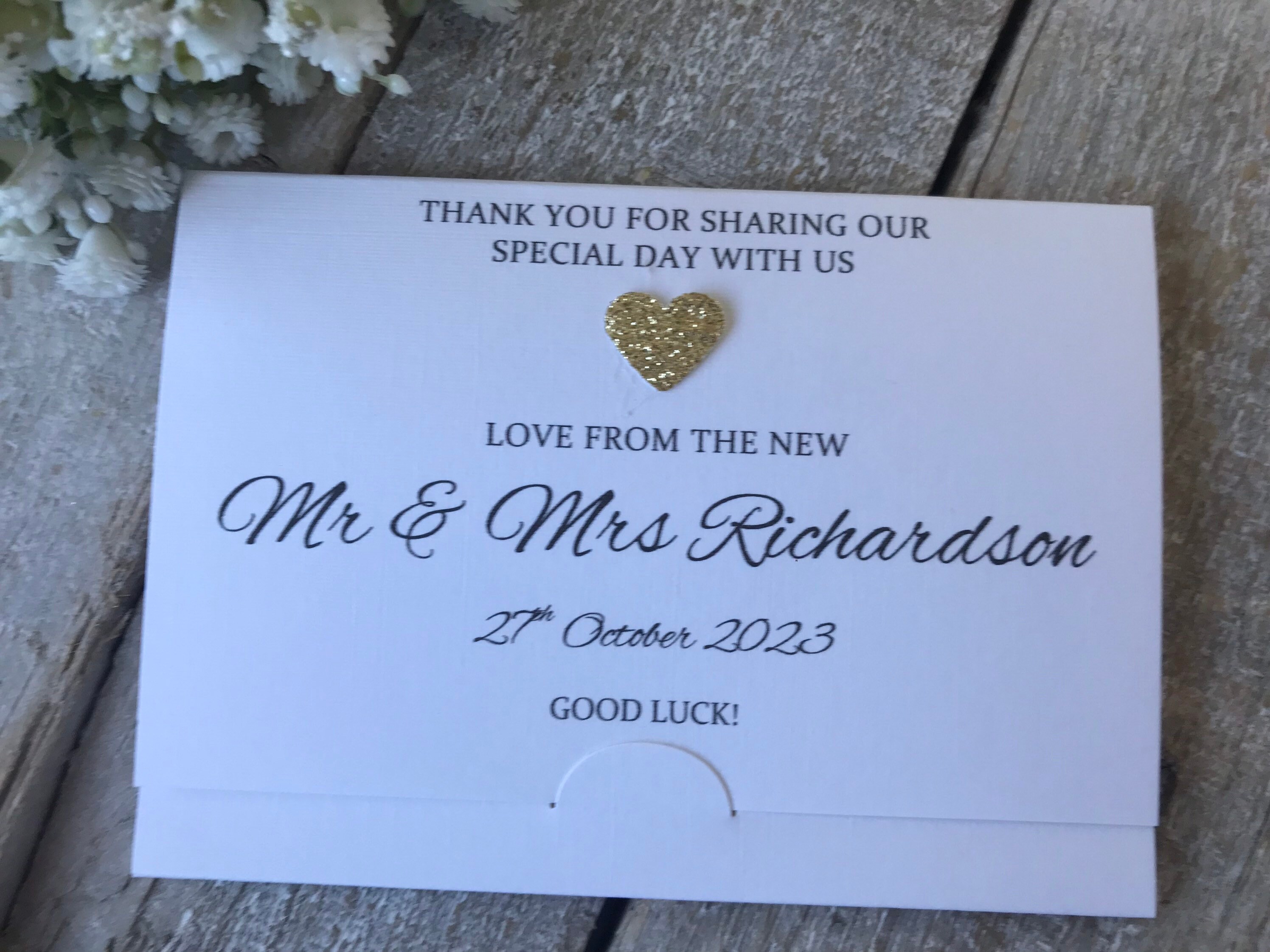 White or Ivory Personalised Handmade Wedding Scratch Cards - Etsy UK