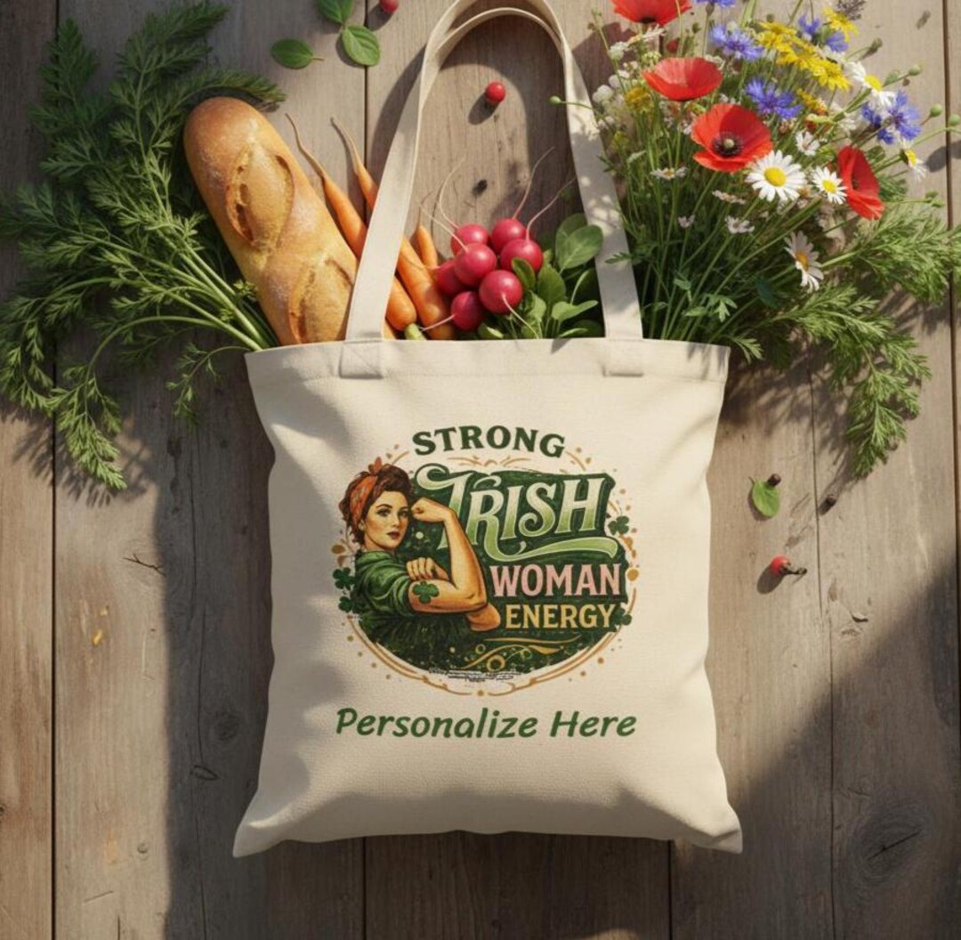 Personalized Irish Tote Bag, Double-sided, Customize With Any Name or ...