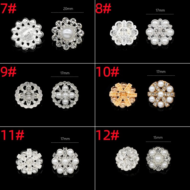 Luxury Pearl Rhinestone Buttons for Sewing,vintage Decorative Flower ...