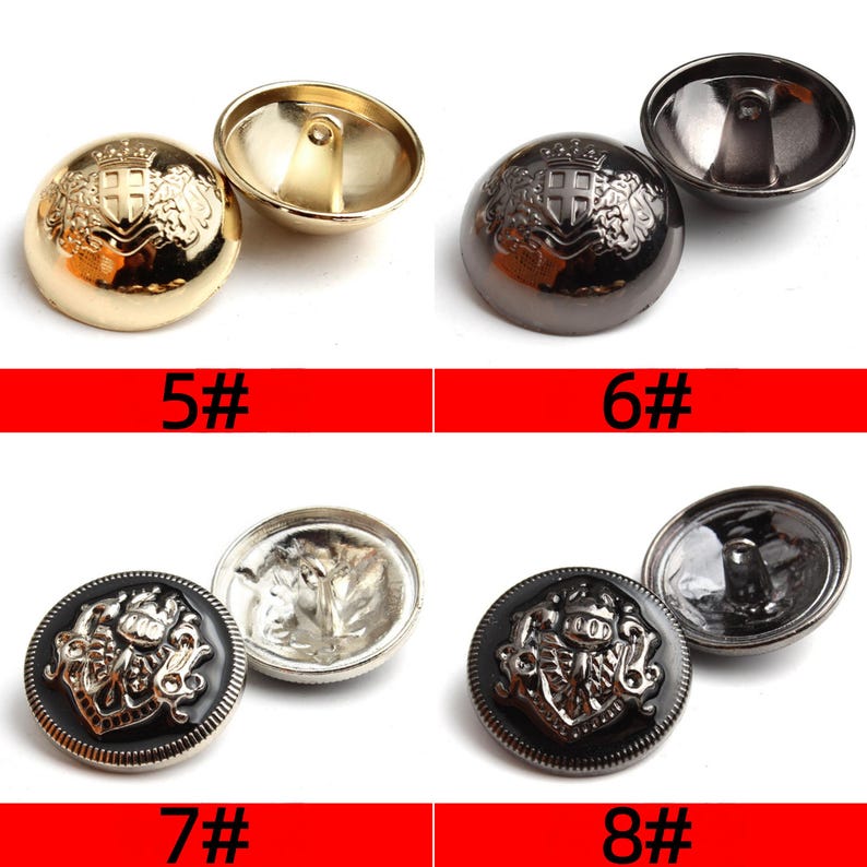 British Style Metal Buttons for Blazer Luxury Lion Head & Crest Buttons ...
