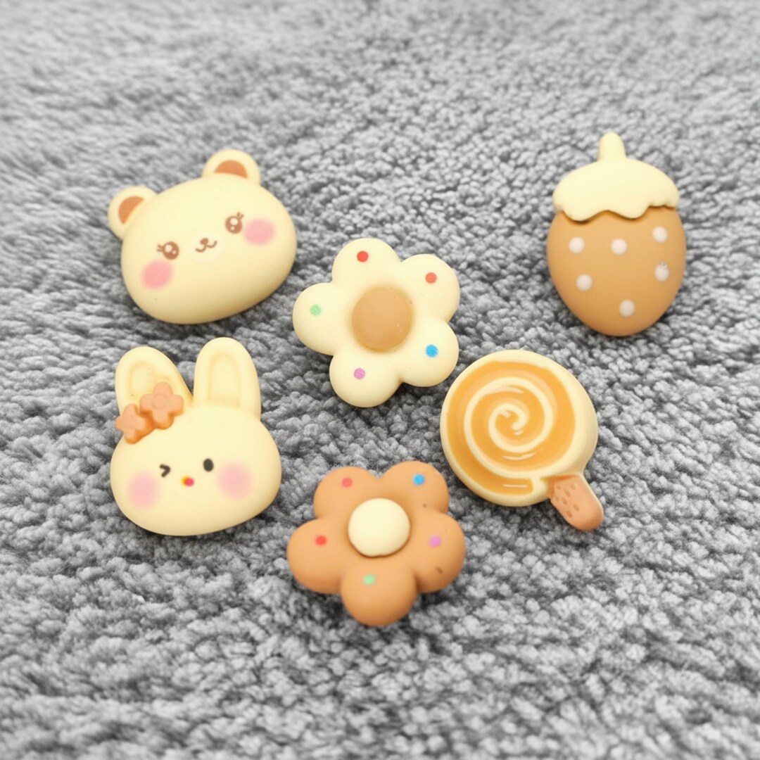 Cute Kawaii Resin Buttons – Animals, Flower, Candy, DIY Sewing ...