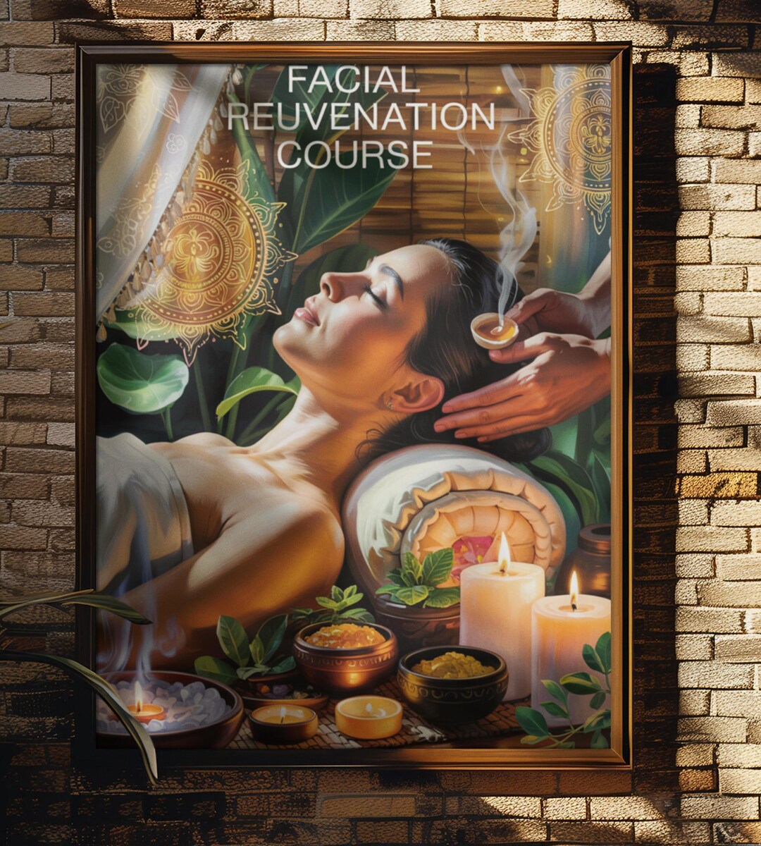Facial Rejuvenation Course Poster: Spa & Wellness Design (PNG) - Etsy