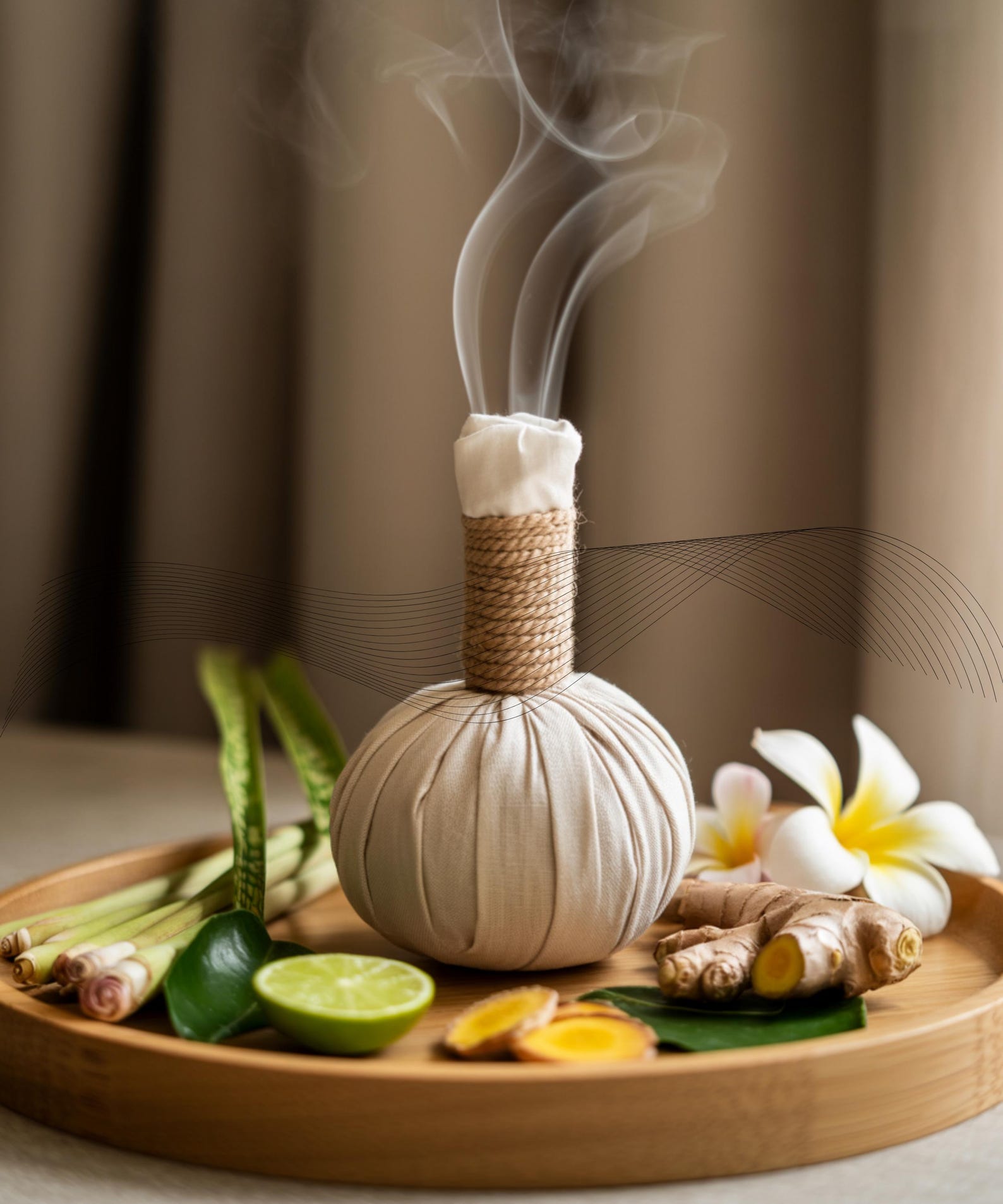 Spa Herbal Compress PNG | Zen Aromatherapy Clipart With Lemongrass ...