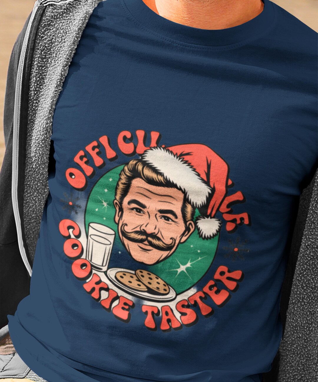 Official Cookie Taster PNG: Retro Santa Christmas Clipart (digital ...