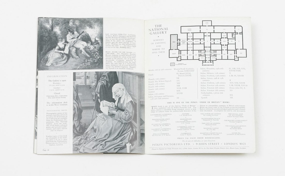 A Brief History of the National Gallery Booklet 1960s - Etsy