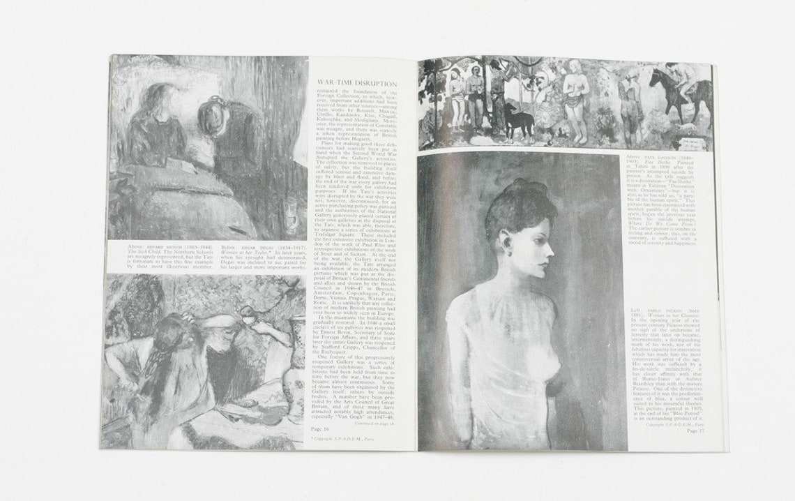 A Brief History of the Tate Gallery, Booklet 1960s - Etsy UK