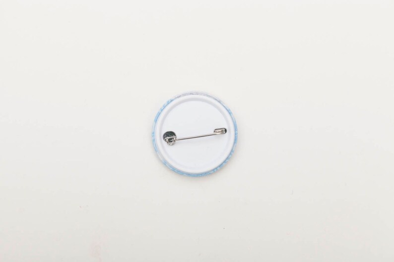 Blue Flowers A Badge / Pinback Button Made From Vintage - Etsy