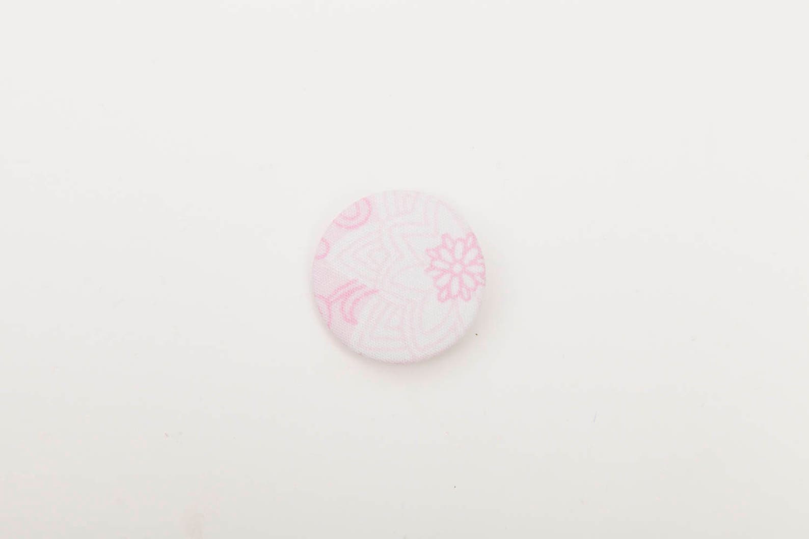 Pink Flowers A Badge / Pinback Button Made From Vintage Fabric, 38mm ...