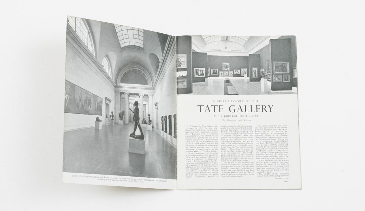 A Brief History of the Tate Gallery, Booklet 1960s - Etsy UK