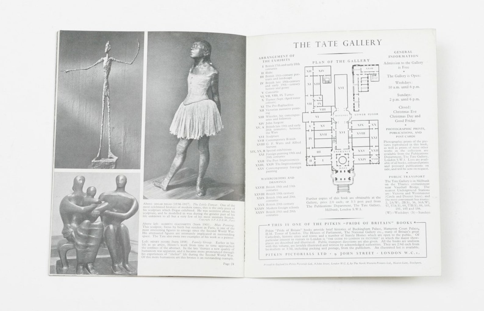 A Brief History of the Tate Gallery, Booklet 1960s - Etsy UK