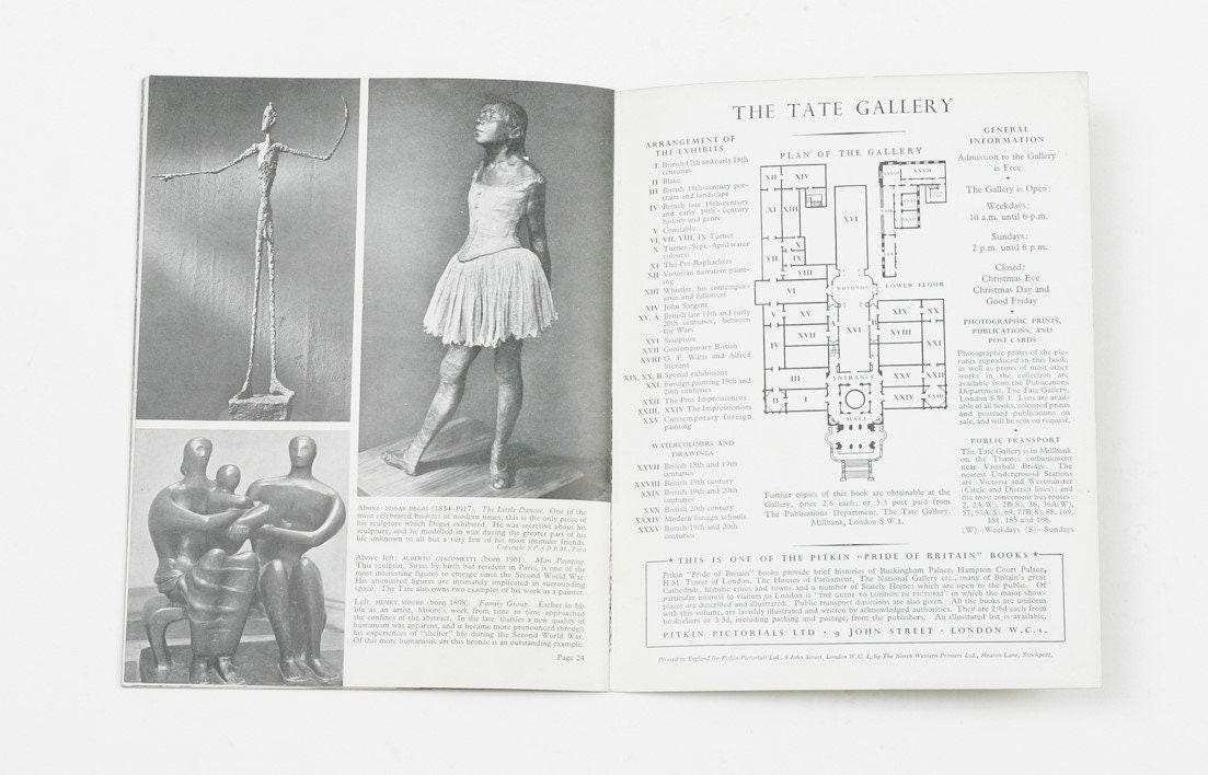 A Brief History of the Tate Gallery Booklet 1960s - Etsy
