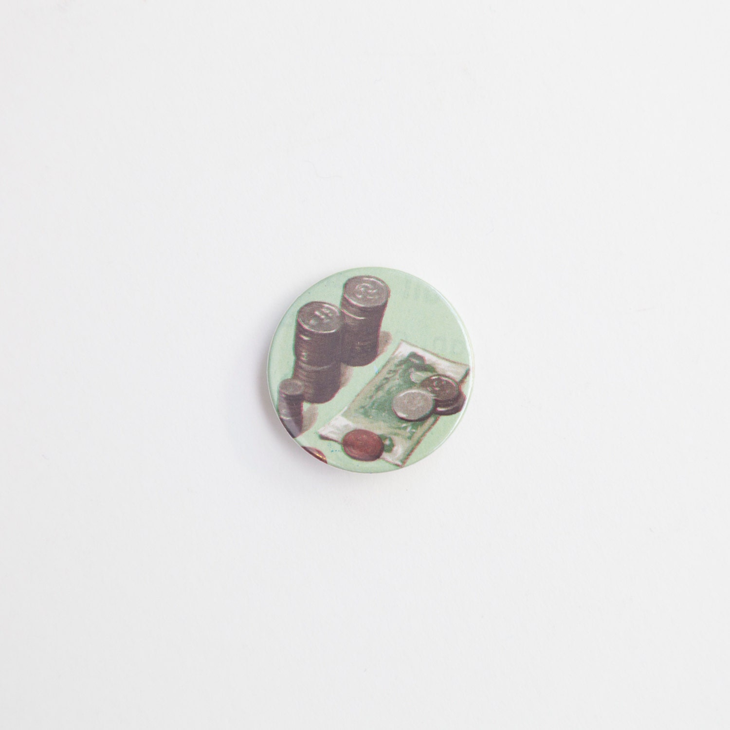 Money A Badge or Pinback Button Made From a Vintage Ladybird - Etsy