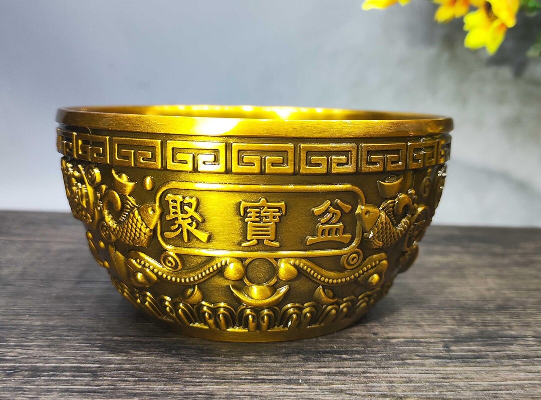 Vintage Brass Carved Bat Bowl--feng Shui Statue - Etsy