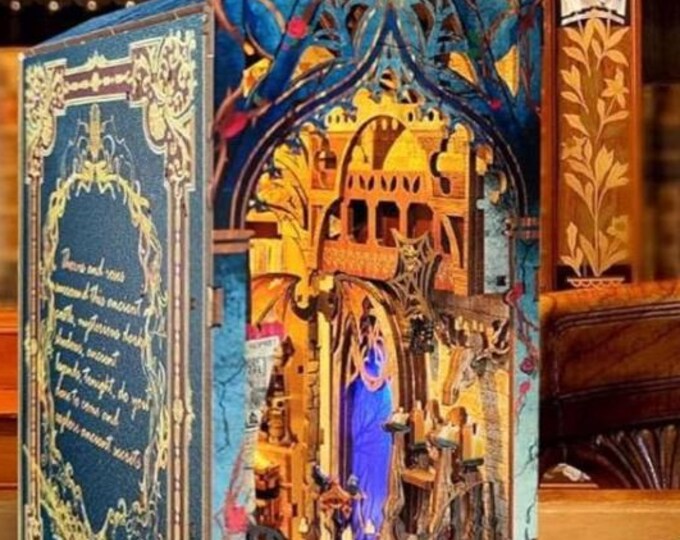 Fully Assembled Moonlight Castle Book Nook With LED Lights – Handmade ...