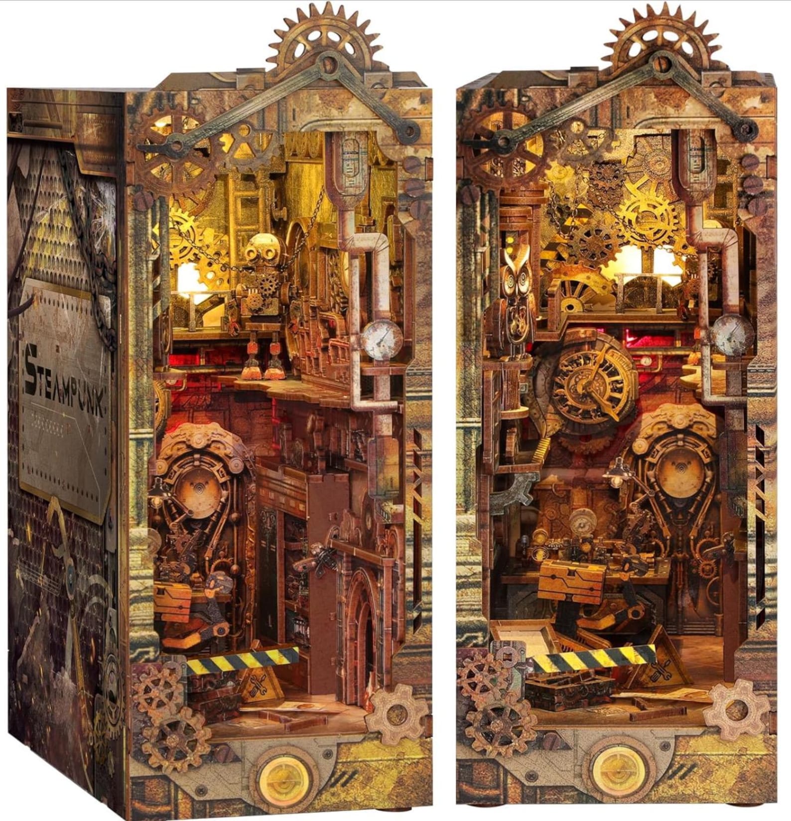Fully Assembled Steampunk Book Nook With LED Lights – Handmade ...