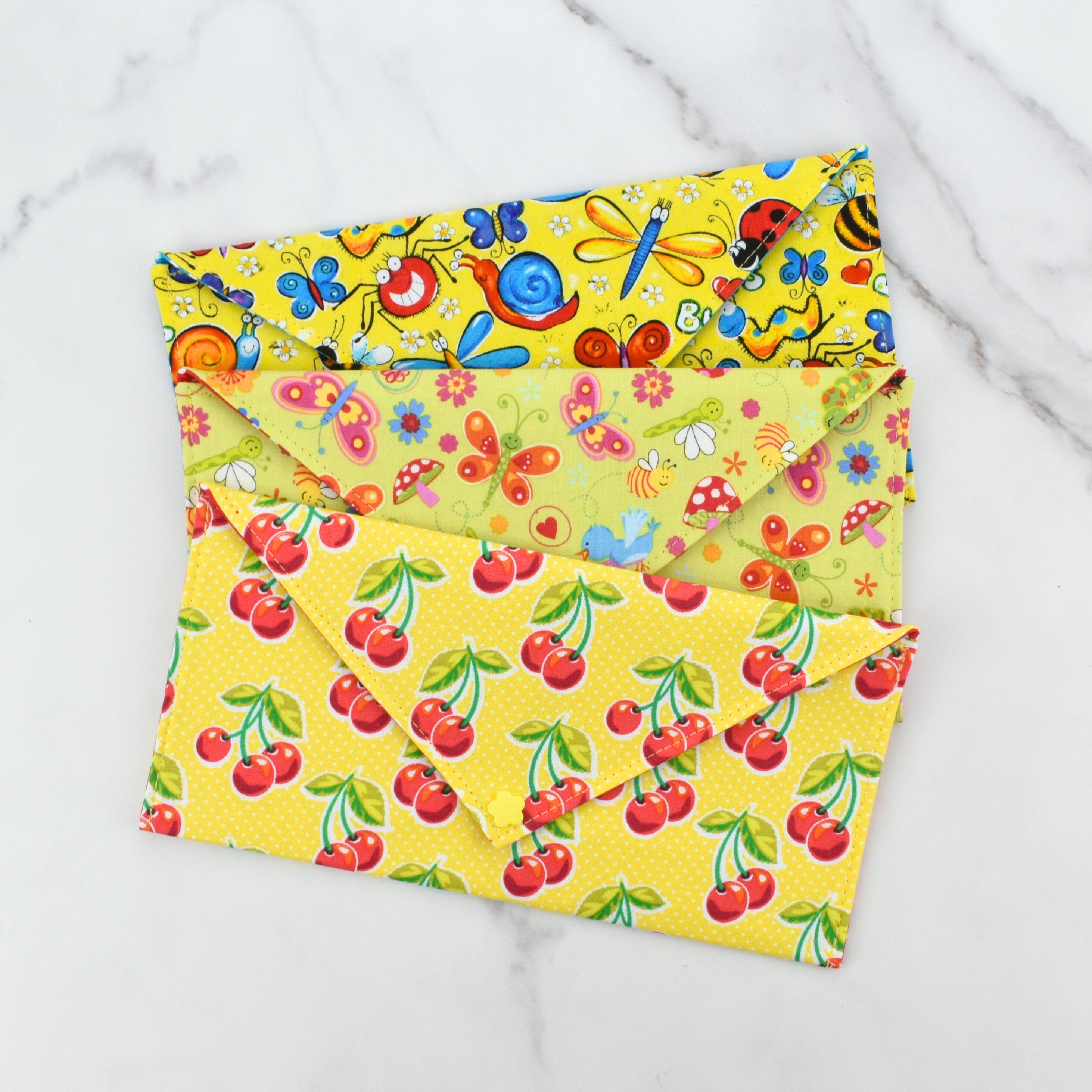 Handmade Fabric Gift Envelope With Snap Closure - Etsy