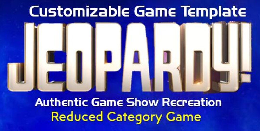 Jeopardy Customizable Powerpoint Game Template - 2x 4-category Rounds ...