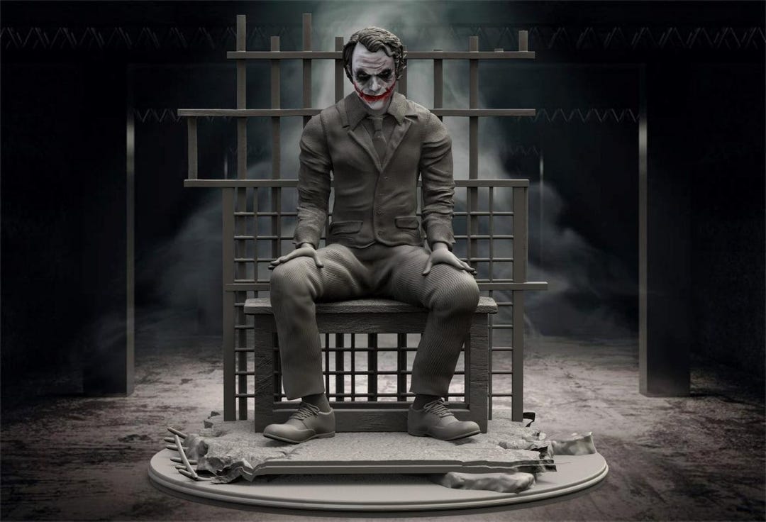 Joker – Dark Jail Cell Sculpture for 3D Printing Collectible STL Model ...