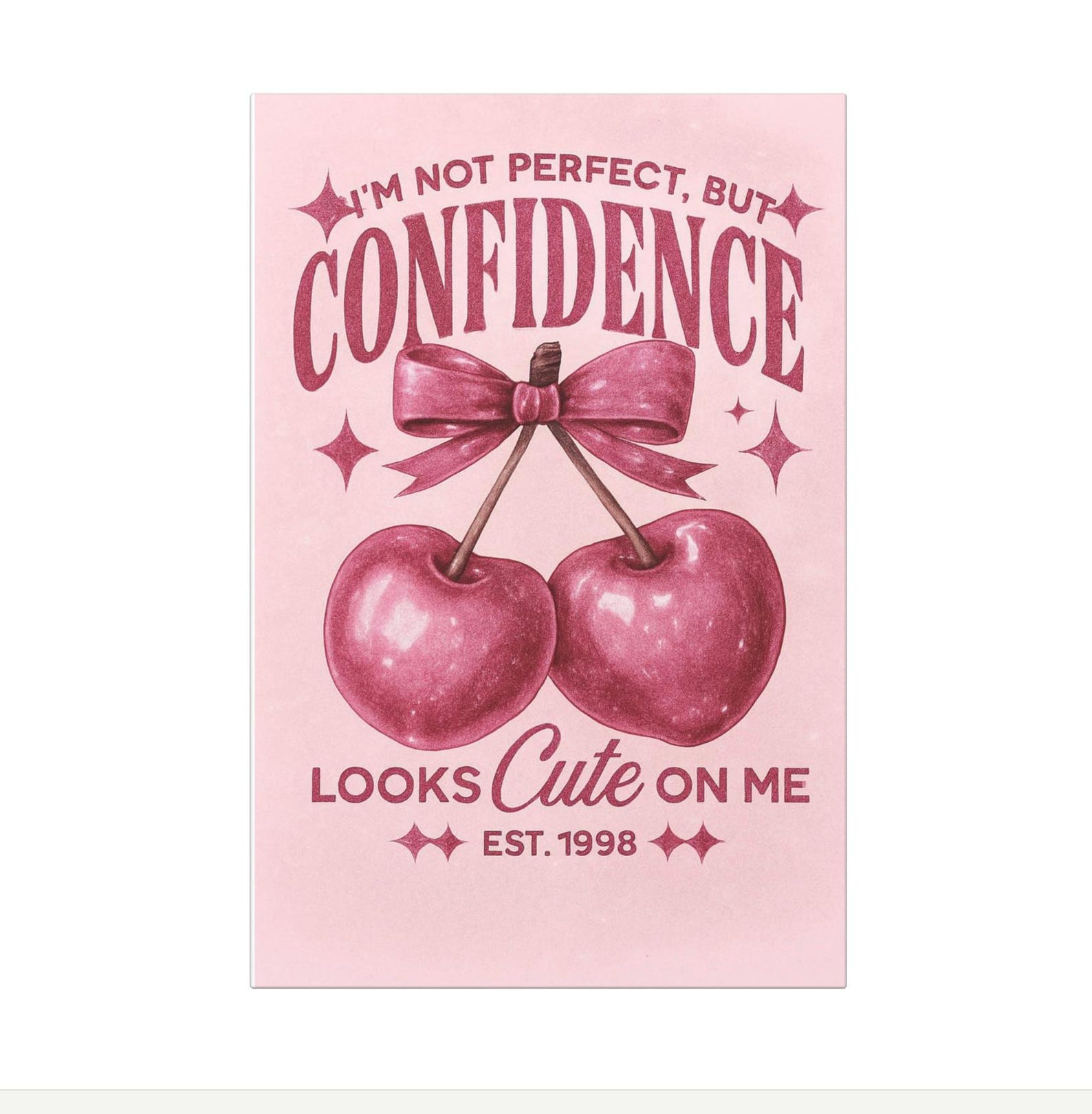 Confidence Looks Cute on Me – Retro Cherry Wall Art Print - Etsy