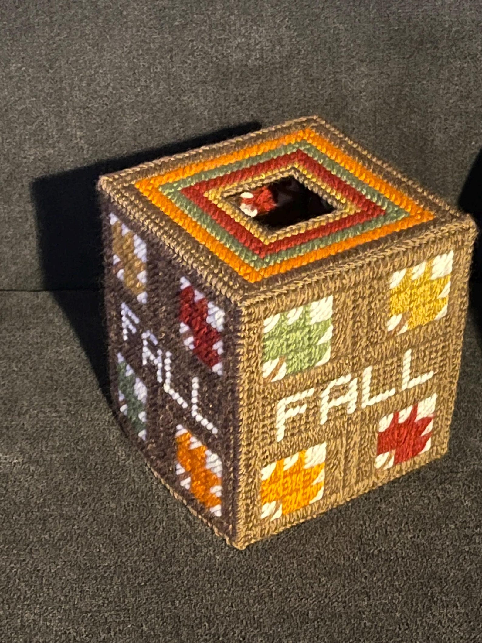 Fall Themed Tissue Box Cover - Etsy