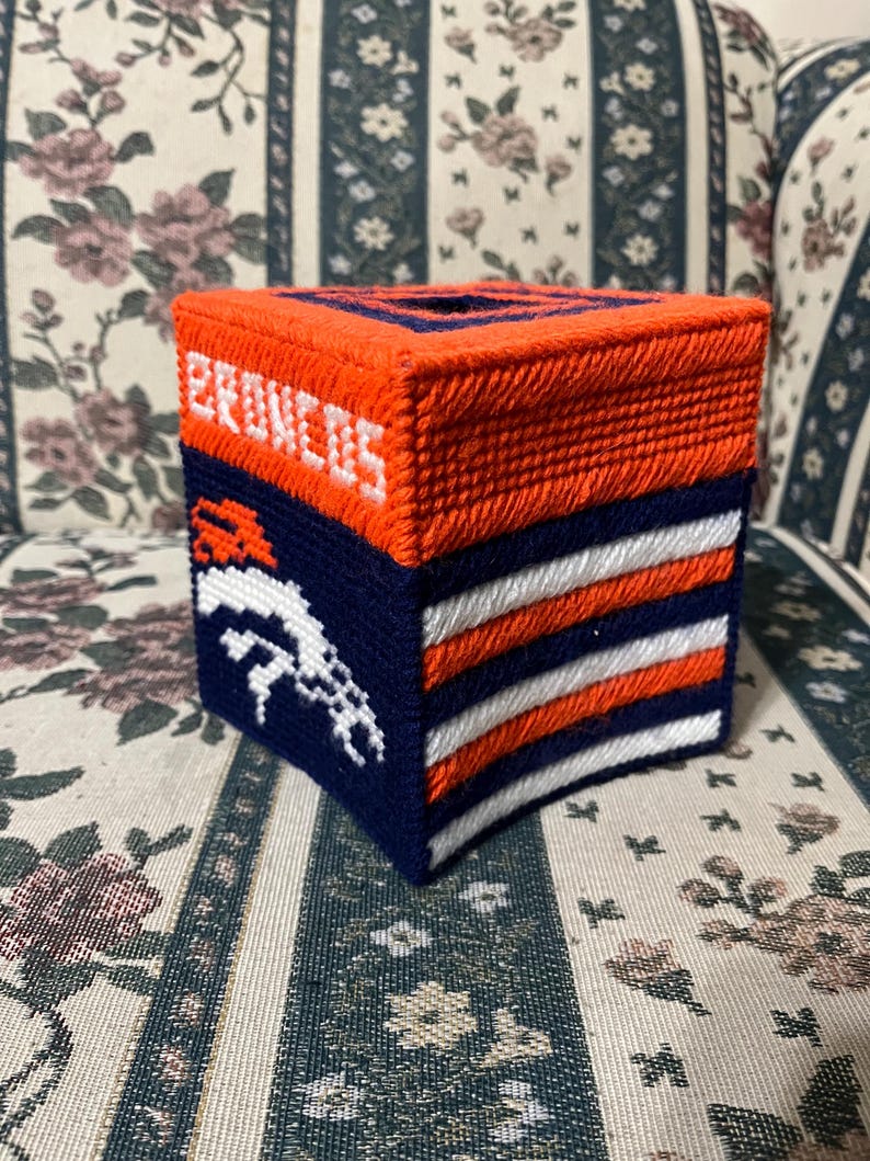 Denver Broncos Tissue Box Cover - Etsy