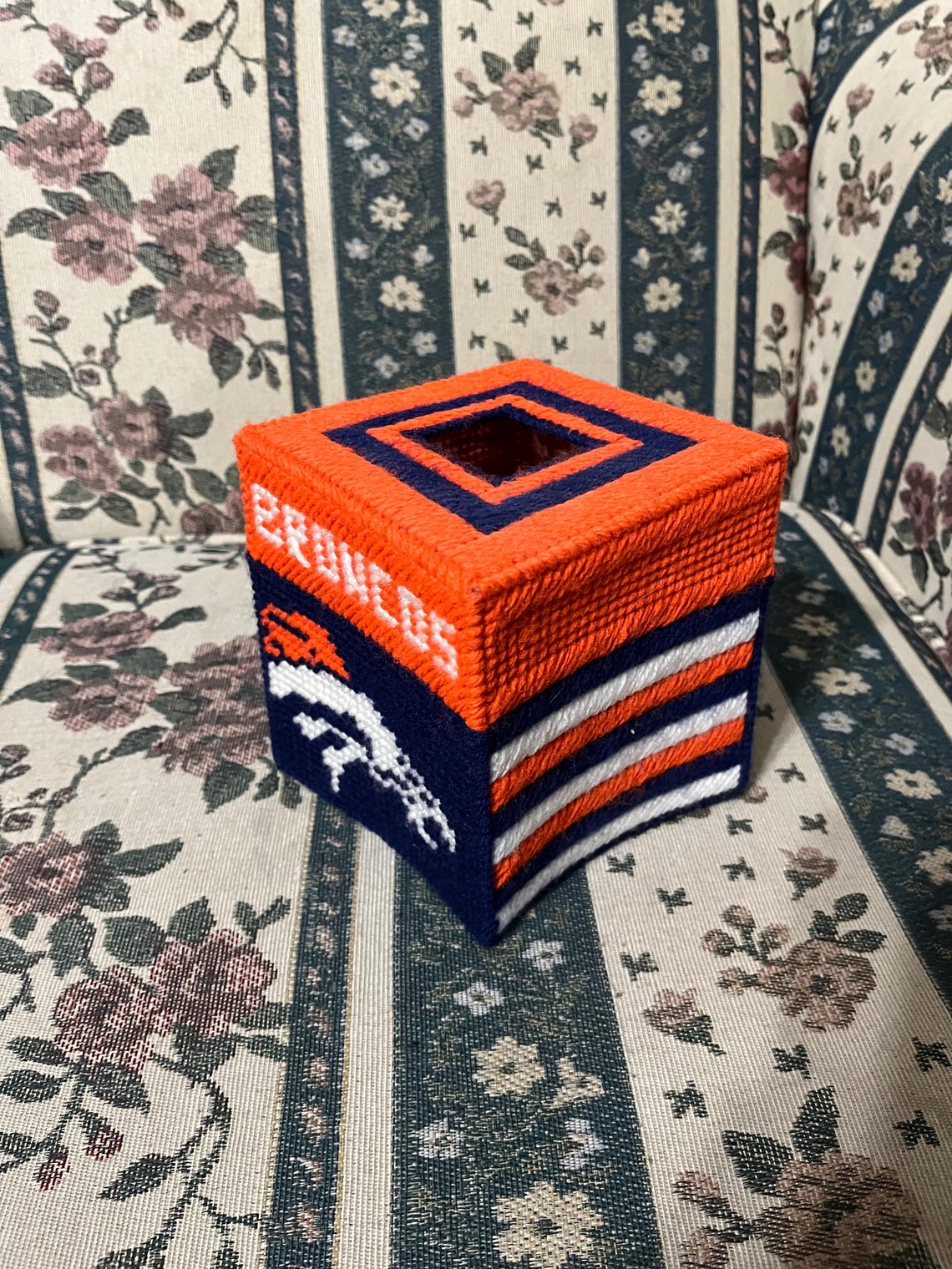 Denver Broncos Tissue Box Cover - Etsy