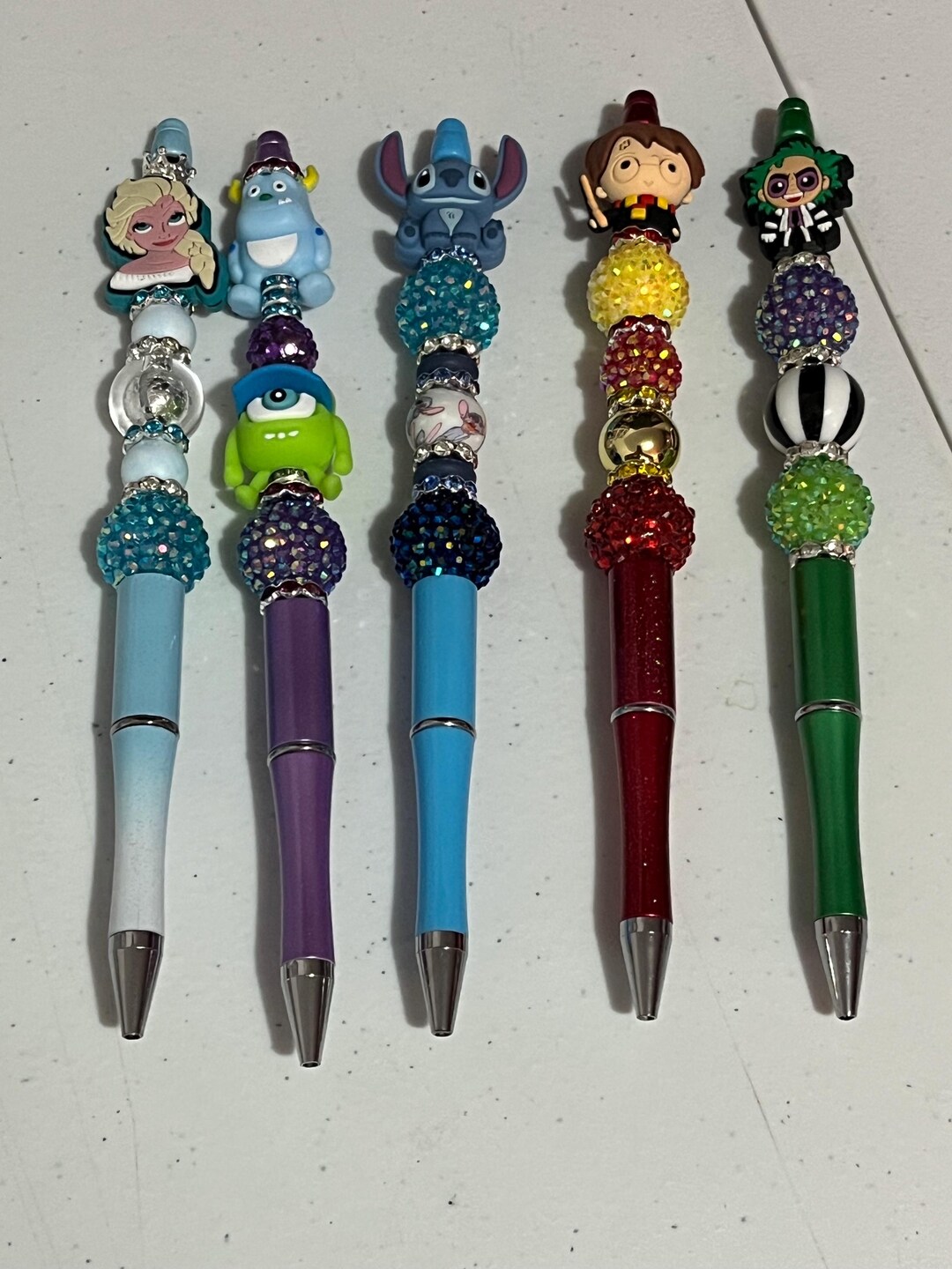 XL Beaded Character Pens - Etsy