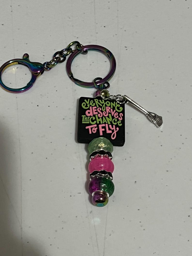 Wicked Inspired Beaded Keychains - Etsy