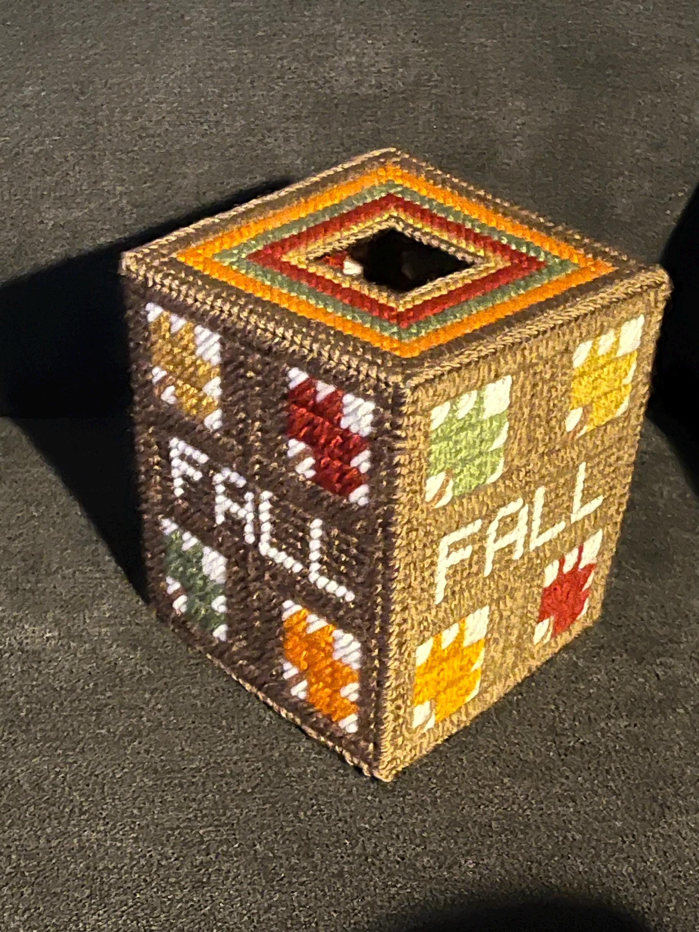 Fall Themed Tissue Box Cover - Etsy