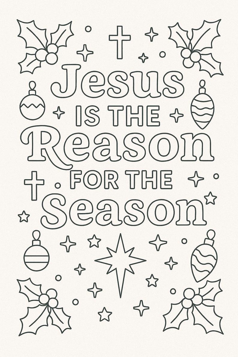 Christian Christmas Coloring Pages for Kids | 10 Printable Sheets ...