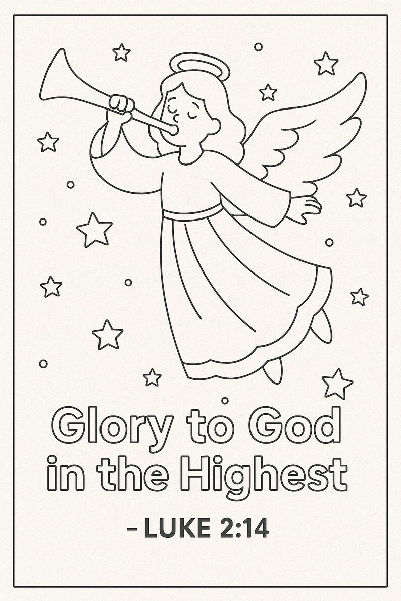 Christian Christmas Coloring Pages for Kids | 10 Printable Sheets ...