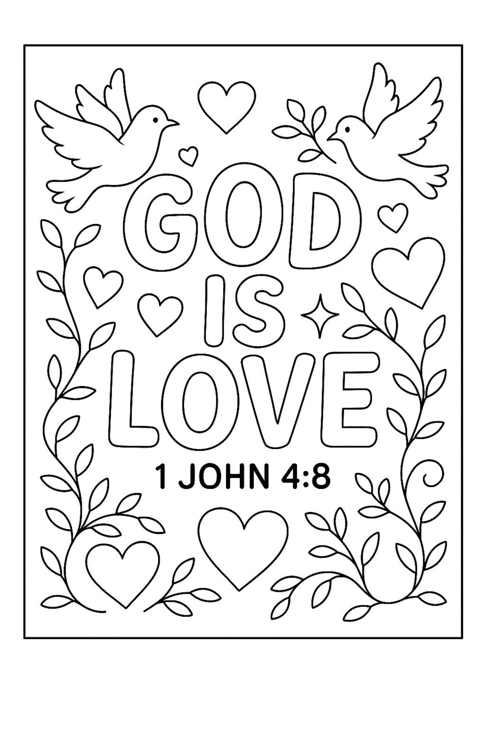 Christian Coloring Pages: Bible Verse Printable Sheets (PDF Download ...